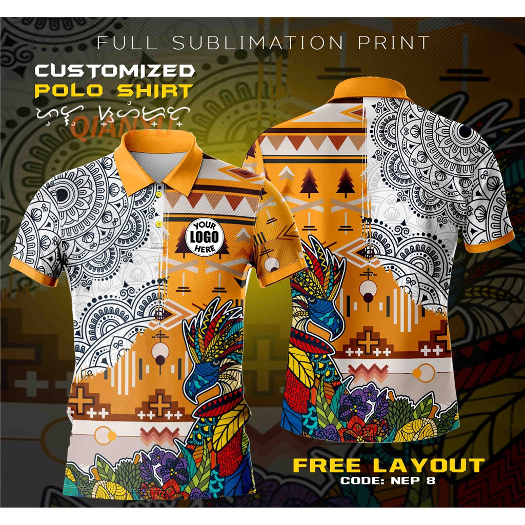 【Free Custom Name & Number&LOGO】Full Sublimation UNIFORM Polo Shirt ...