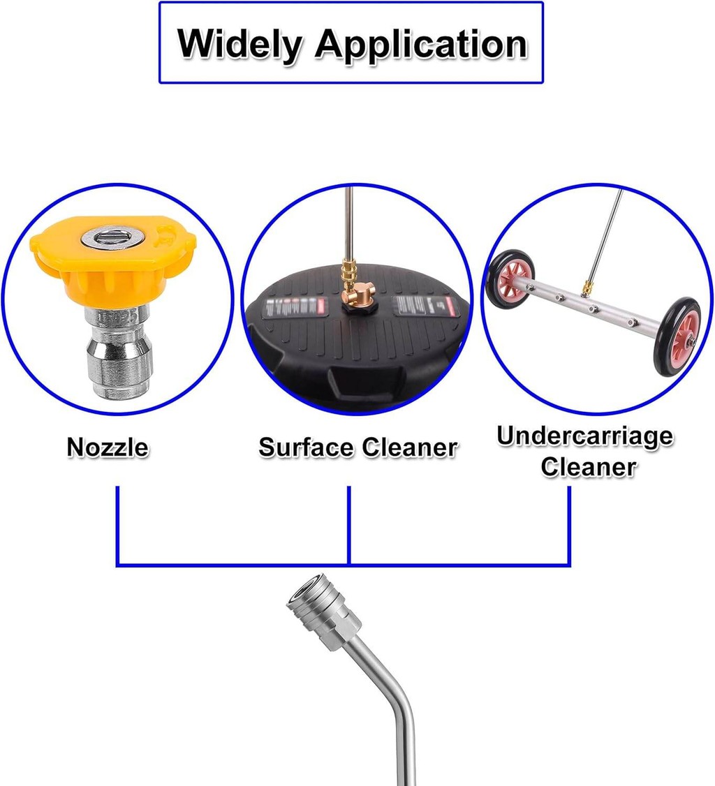 Curved Extension Wand with 1/4 Quick Plug Connector Lance Spear for ...