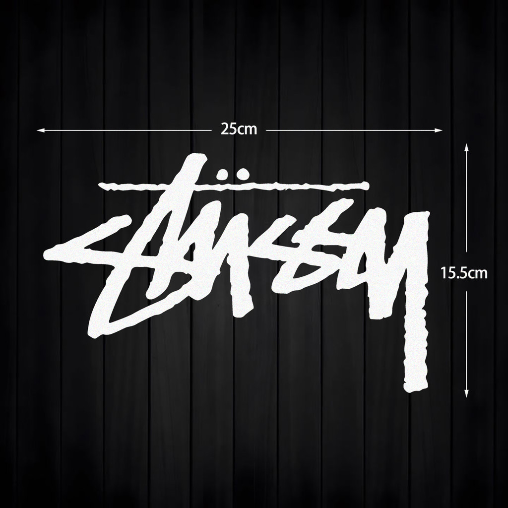 Stussy Reflective Sticker Motorcycle Car Scooter Decal Accessories ...
