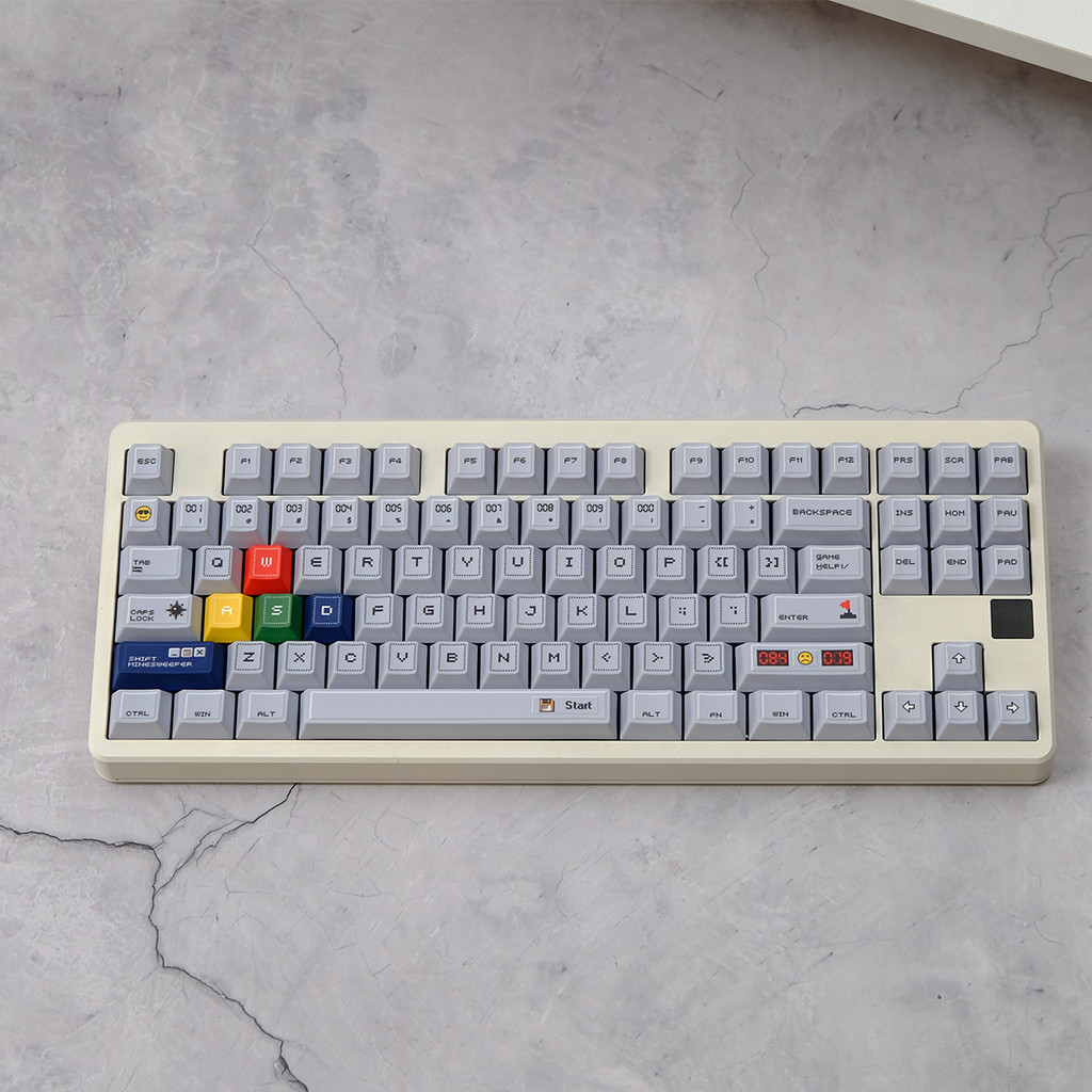 Minesweeper keycaps Pixel Gray PBT cherry Profile custom keycaps set ...