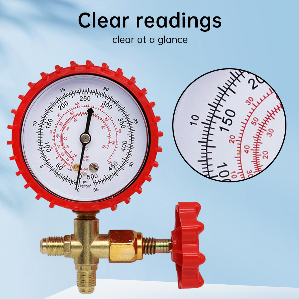 Air Condition Gauge For R12 R502 R22 R410 R134A Refrigerants Manifold ...
