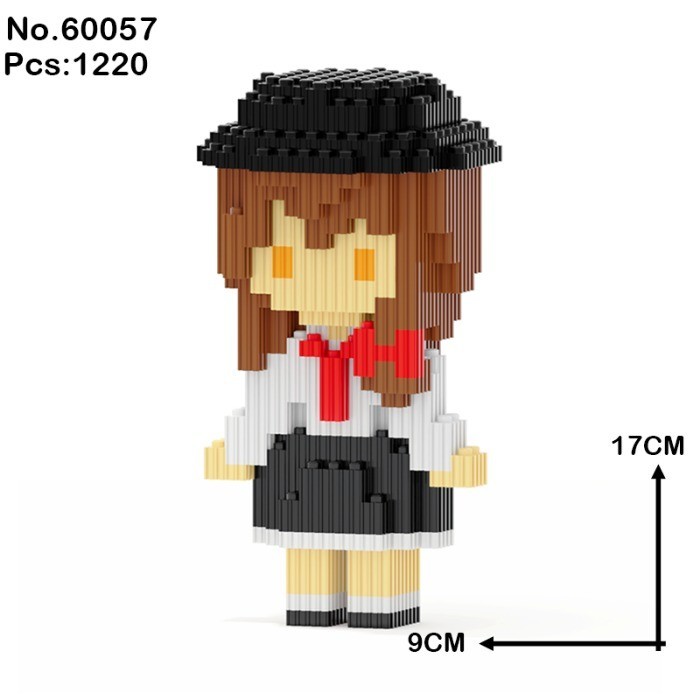 TouHou Project Hakurei Reimu Assembling Building Blocks Action Figure ...