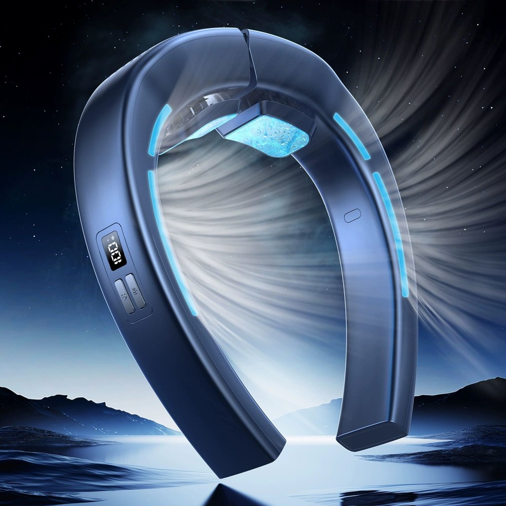 2025 New Mini Halter Neck Cooling Fan Portable Bass Cool Breeze Outdoor ...