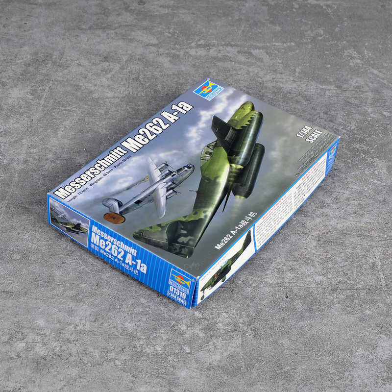 static Small hand plastic assembly model aircraft Me A a jet fighter ...