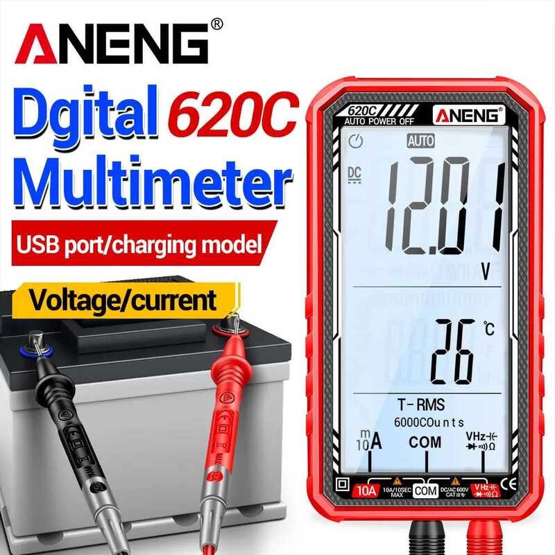 C ANENG 620C Multimeter 6000 Counts Digital Professional Rechargable ...