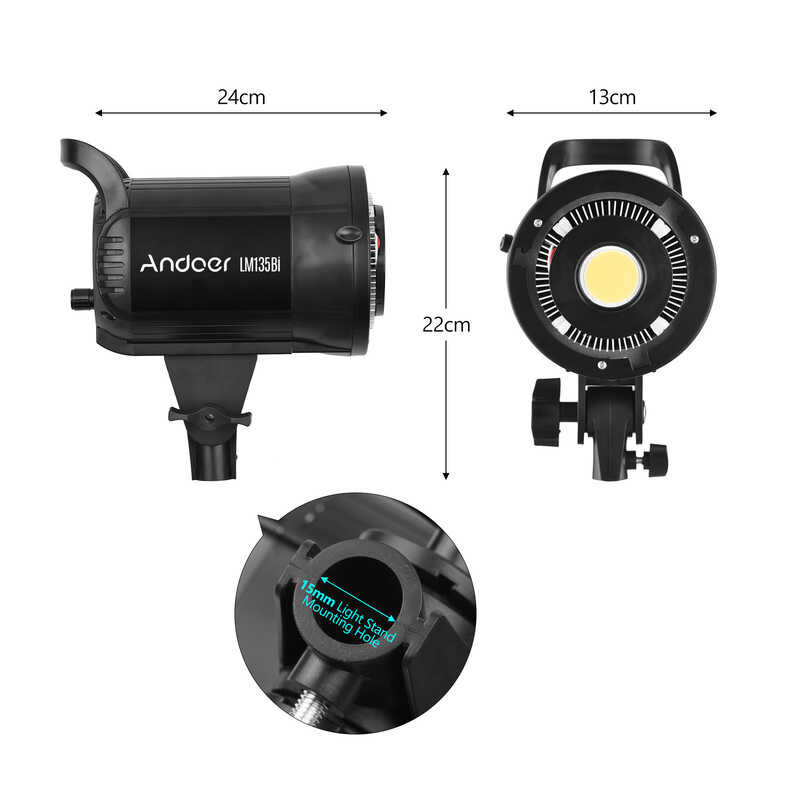 Andoer RU CZ LED Fill Studio Bowens Mount Continuous Light Remote ...