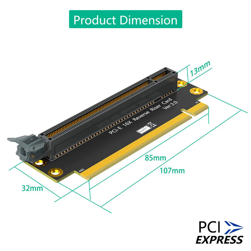 PCIE Riser Card PCI Express X16 to X16 Male to Female Expansion Card ...