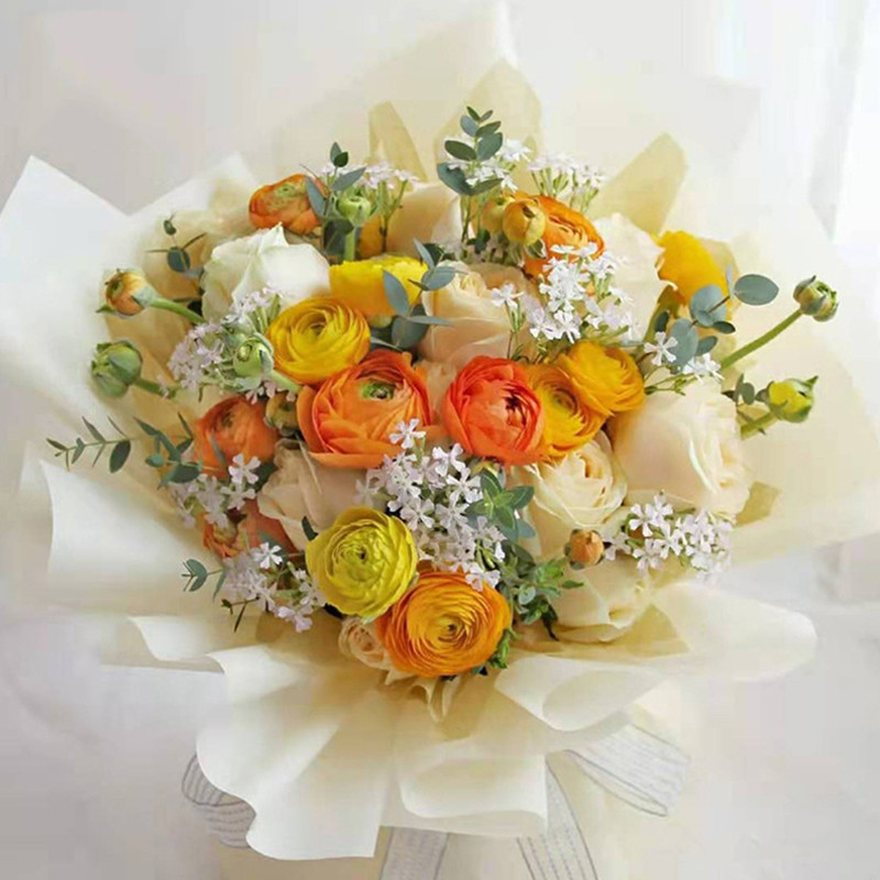 20pcs Matte Flower Wrapping Paper Waterproof Bouquet Wrapper Floral ...