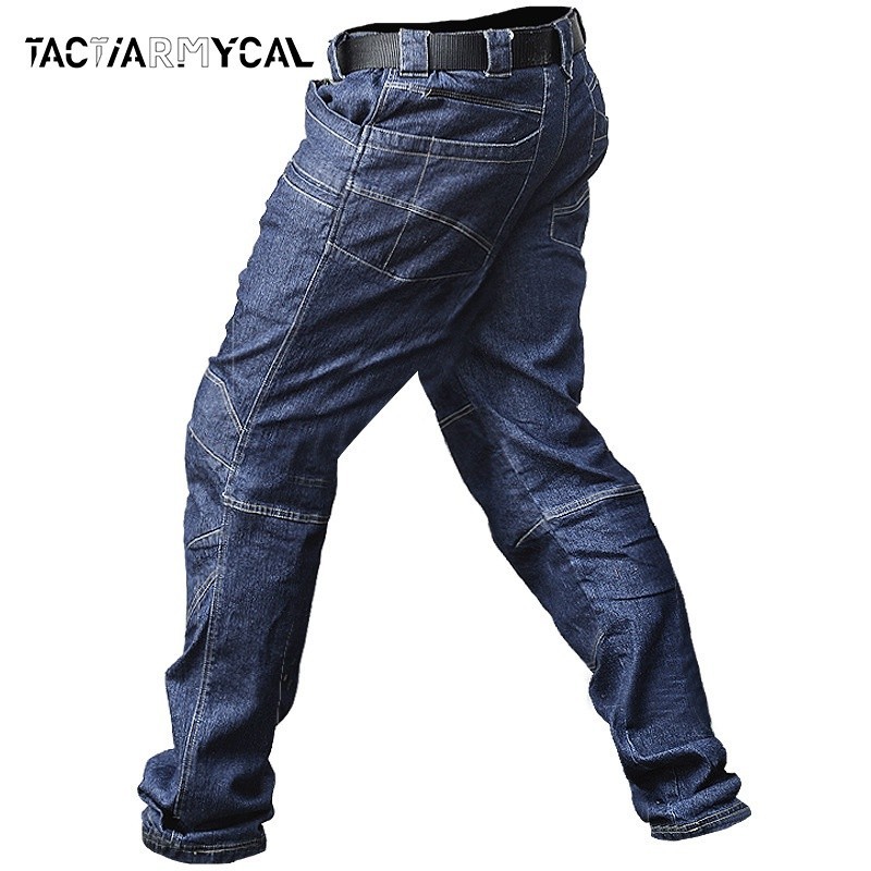 Tactical Jeans Men Combat Military Cargo Eans Mens Trousers Multi ...
