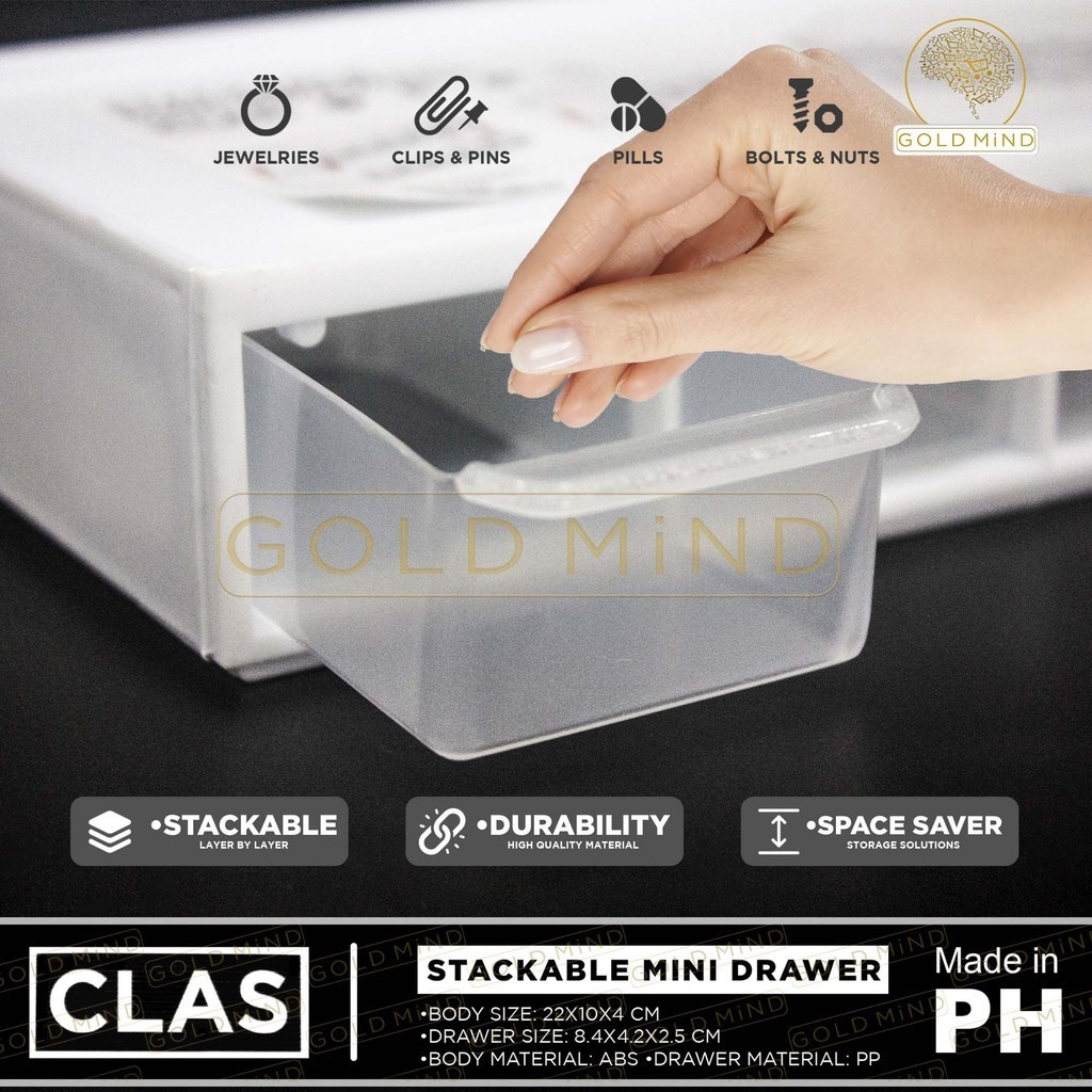 Mini-Drawers CLAS Stackable (Jewelries / Paper Clips / Pins / Pills ...