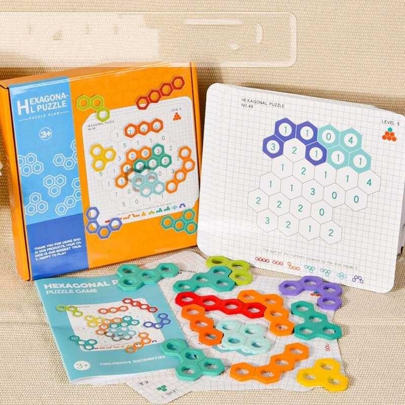 Puzzle Educational Honeycomb Toys Montessori Honeycomb Digital Shape ...