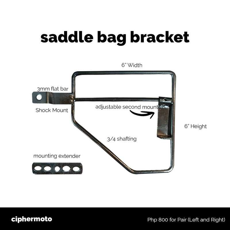 Universal Saddle Bag Bracket (Shock Mount) - Cr152/Rc250/Cafe400/Tmx ...