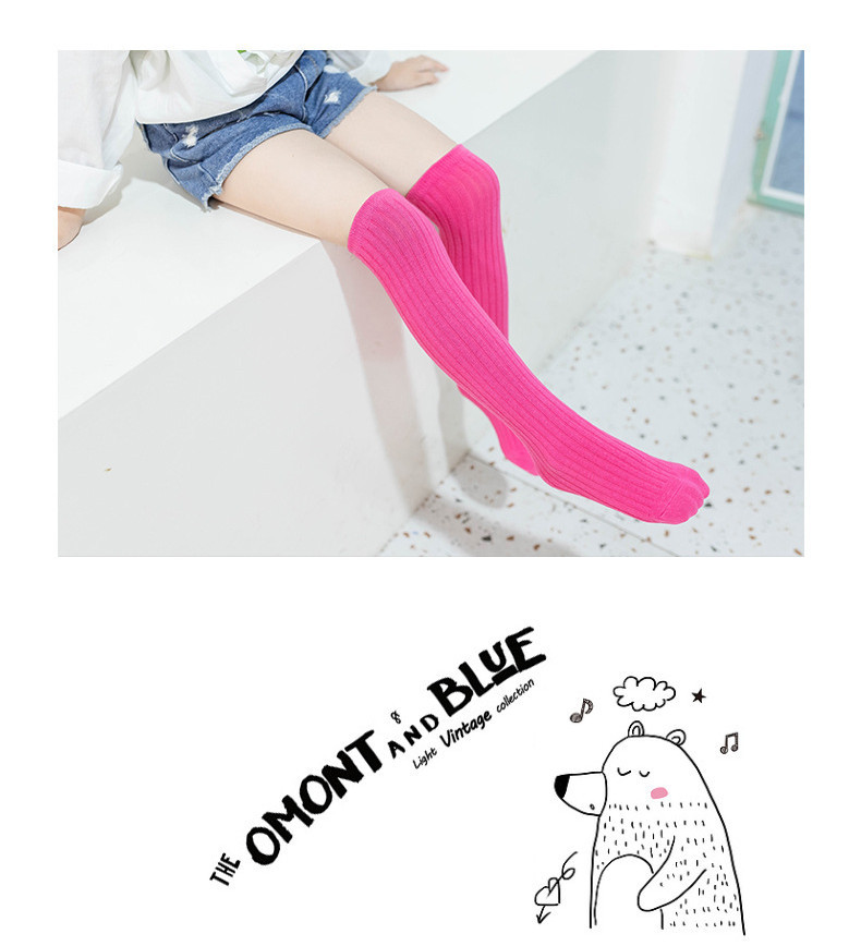 Children's High Knee Socks Kids Baby Cotton Candy Color Stockings Long ...