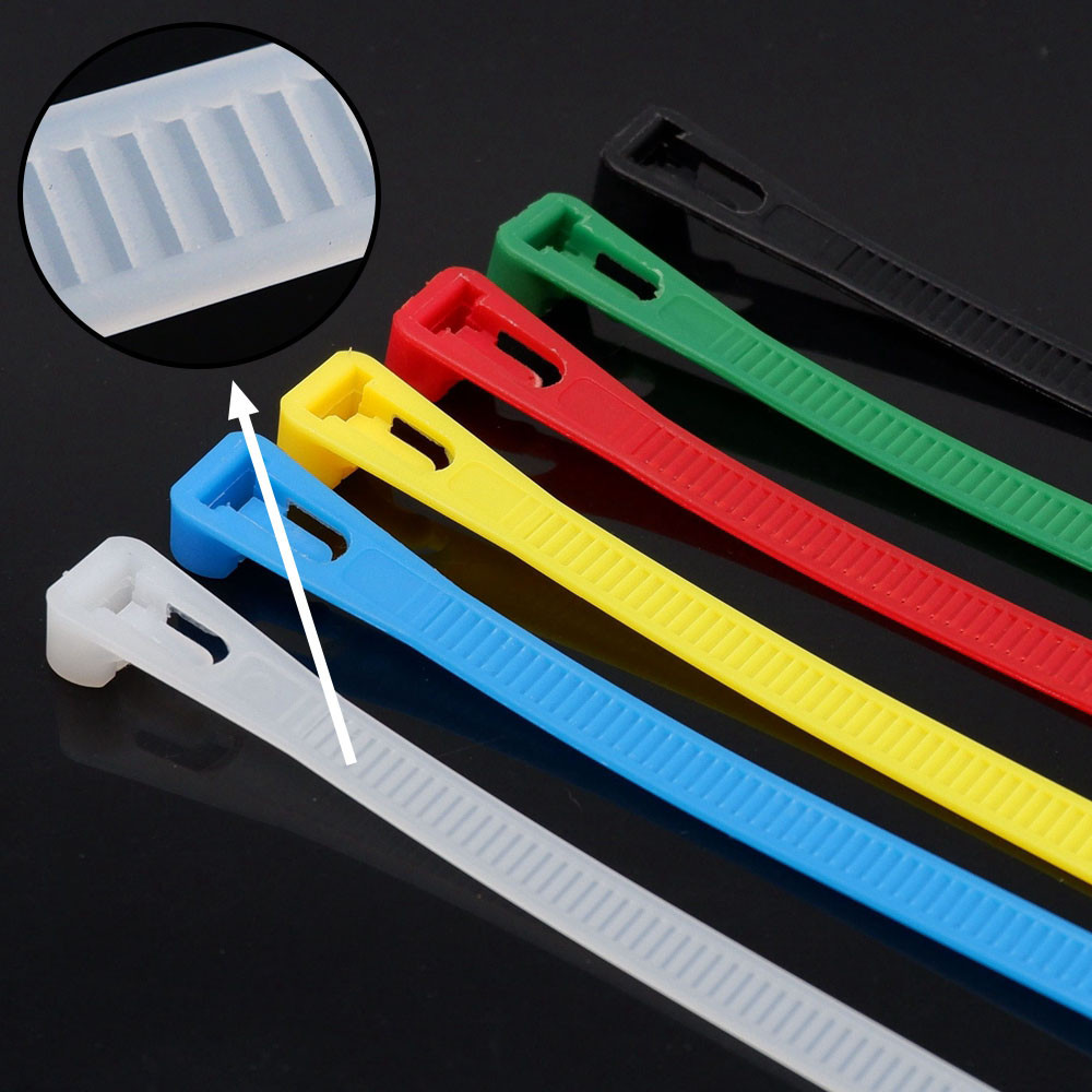 25 pcs Plastic Reusable Cable Zip Ties 8*200/250/300/450 Releasable ...