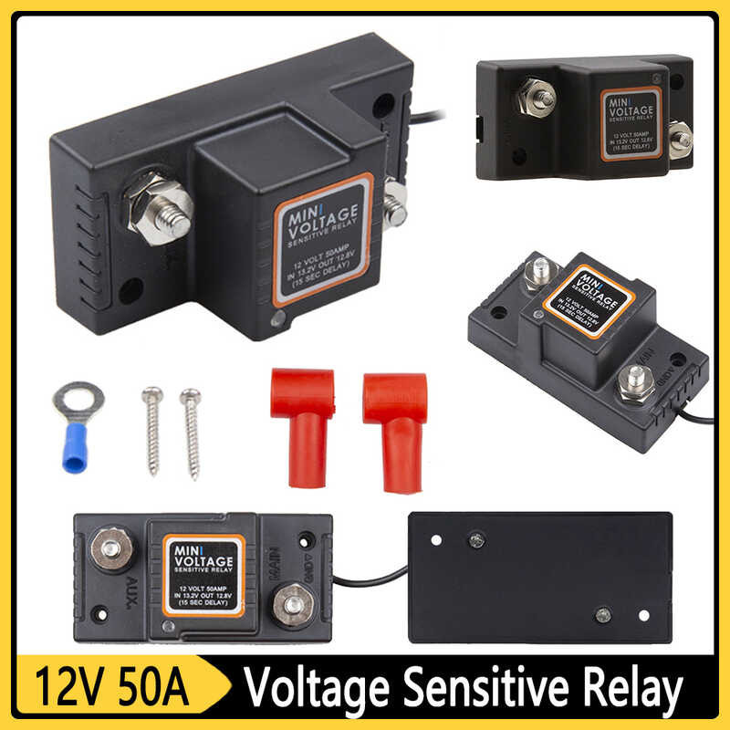 Voltage Sensitive Relay 12V 50A VSR Switch Waterproof Dual Battery ...