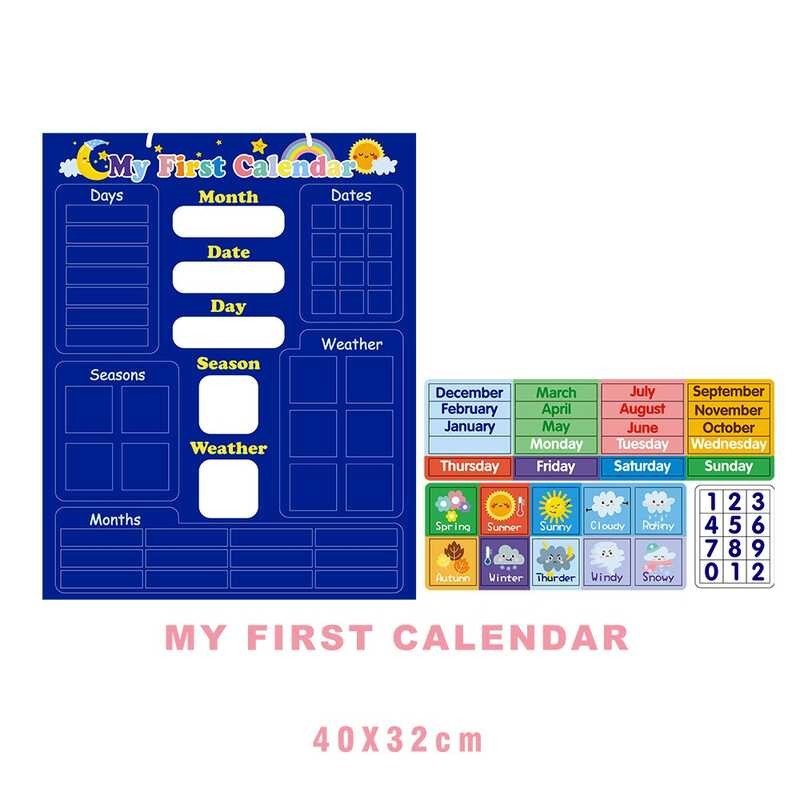 Children First Magnetic Calendar Time Month Date Day Season Weather ...
