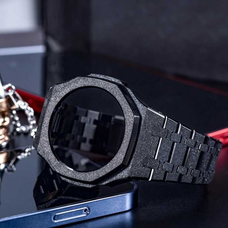 Para Sa ☀ Gm2100 Mod Emery Frosted Stainless Steel Metal Case &Strap ...