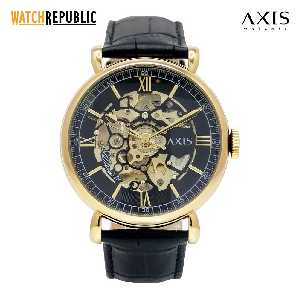 Axis Matty Black Stainless Steel Analog Automatic Watch For Men AH1384 ...