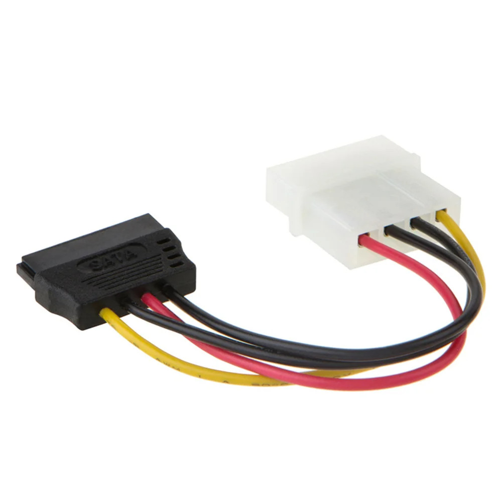 10Pcs Male To SATA 4 Pin Molex-15 Pin HDD Sata Power SATA Power Cable ...