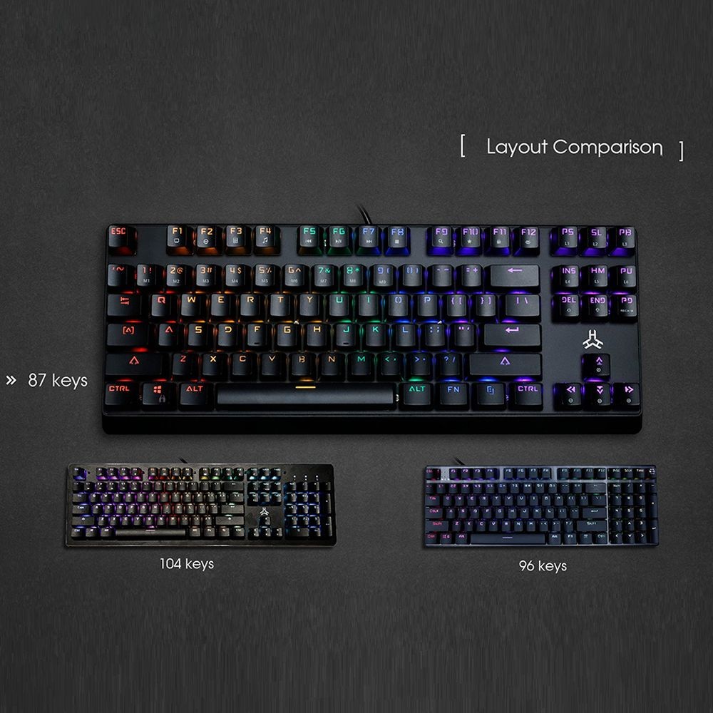 ♞Rakk Tandus 87 Keys Multi-Color Mechanical Gaming Keyboard, Rakk Gears ...