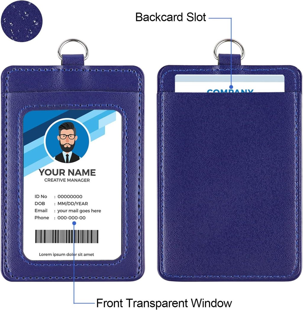 Always Phil. #ID4 Card Case Protector ID Leather Card Holder Leather with Lanyard/Lace | Shopee ...