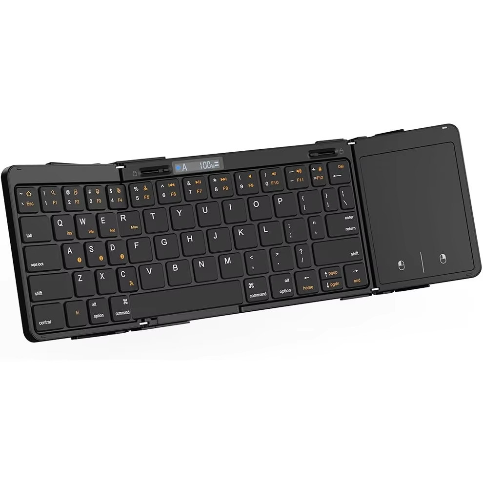 Foldable Bluetooth Keyboard with Touchpad Wireless Travel Keyboard ...