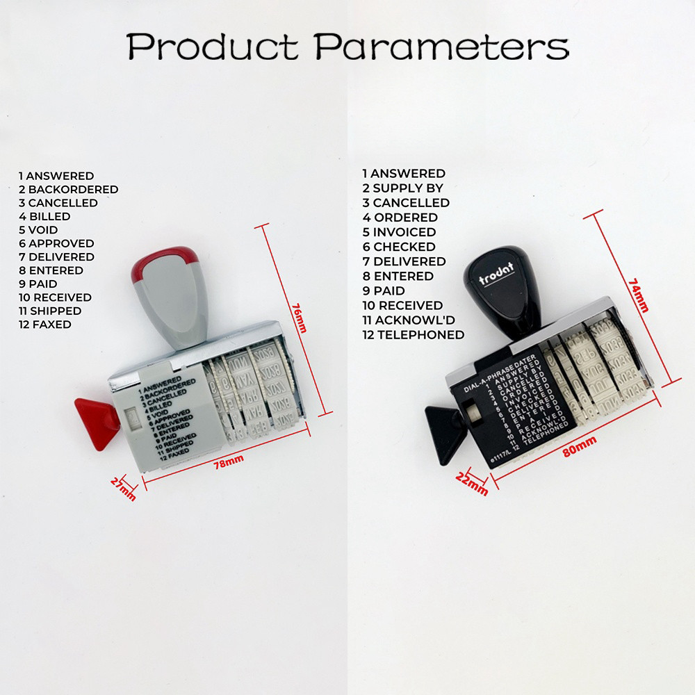 Office Stamp Date Stamp Dater Stamp Paid Stamp 12 Common Phrases ...