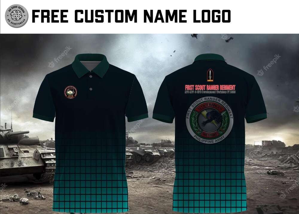 2024-2025 1st Scout Ranger Regiment PHILIPPINE ARMY 3D POLO TSHIRT FULL ...