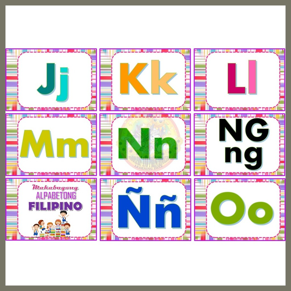 English Alphabet | Makabagong Alpabetong Filipino| 28 cards Flashcards ...