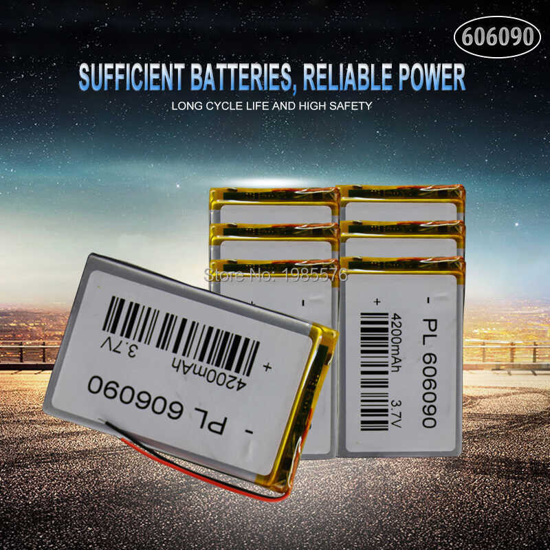 3.7V 606090 4000Mah Rechargeable Lipo Battery Tablet Dvd Camera GPS ...