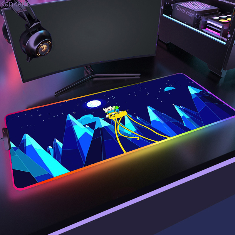 Rug Adventure Time Cute Mouse Pad Pads Gamer Cabinet Luminous Computer ...