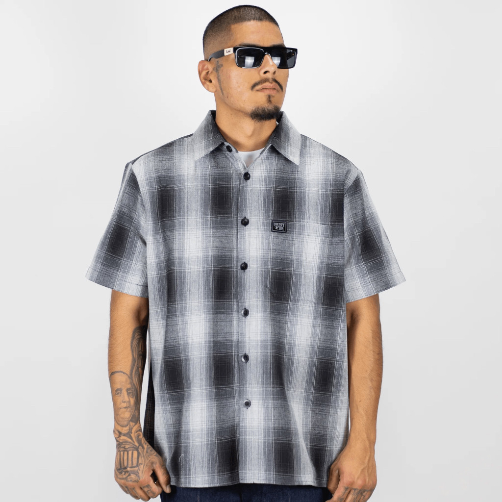 FB County Short Sleeve Checker Flannel Shirt Chicano Gangsta | Shopee ...