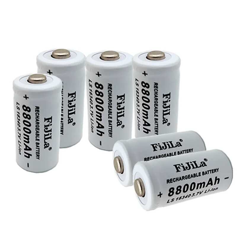 Baterya Cr123a 8800Mah 3.7V Li-Ion Rechargeable 16340 Charger Diy ...