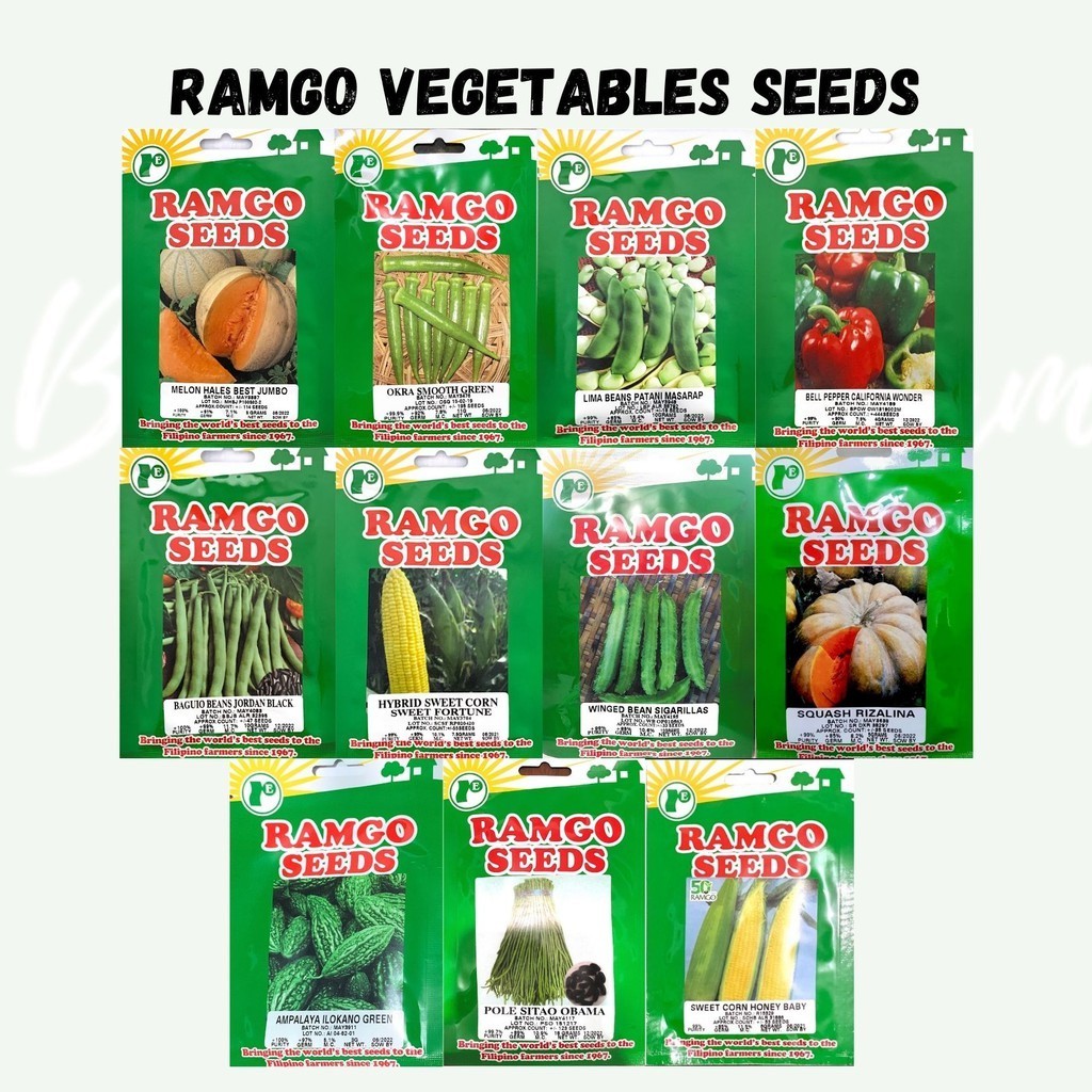 Ramgo Vegetable Seeds Melon Okra Patani Bell Pepper Baguio Beans Sweet ...