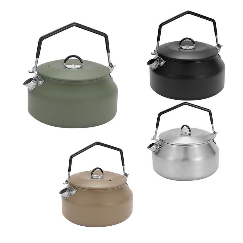 Kettle 1L Portable Camping Stovetop Gamit Ang Folding Handle Sa Labas ...