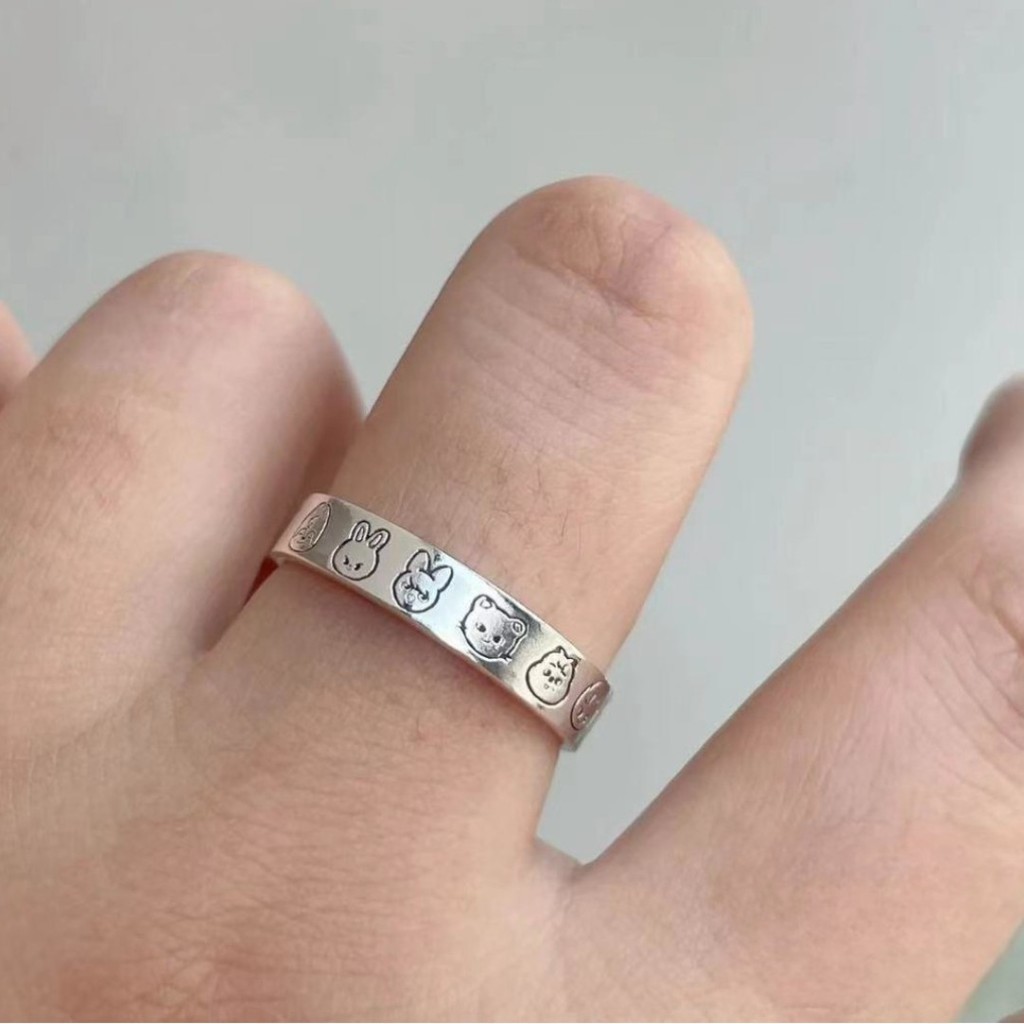 New Kpop Idol Stray Kids Rings Skz Alloy Adjustable Open Rings Fashion ...