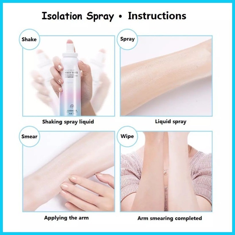 4pcs Maycreate Skin Whitening Spray Original Sunscreen Spray ...