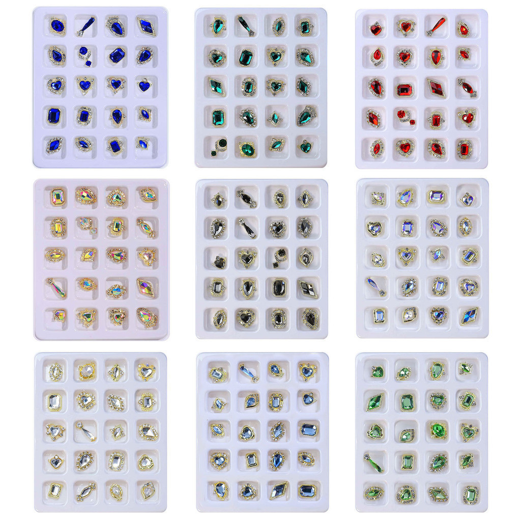 Zircon Nail Decoration Alloy Rhinestone Crystal Nail Art Nail Sticker ...