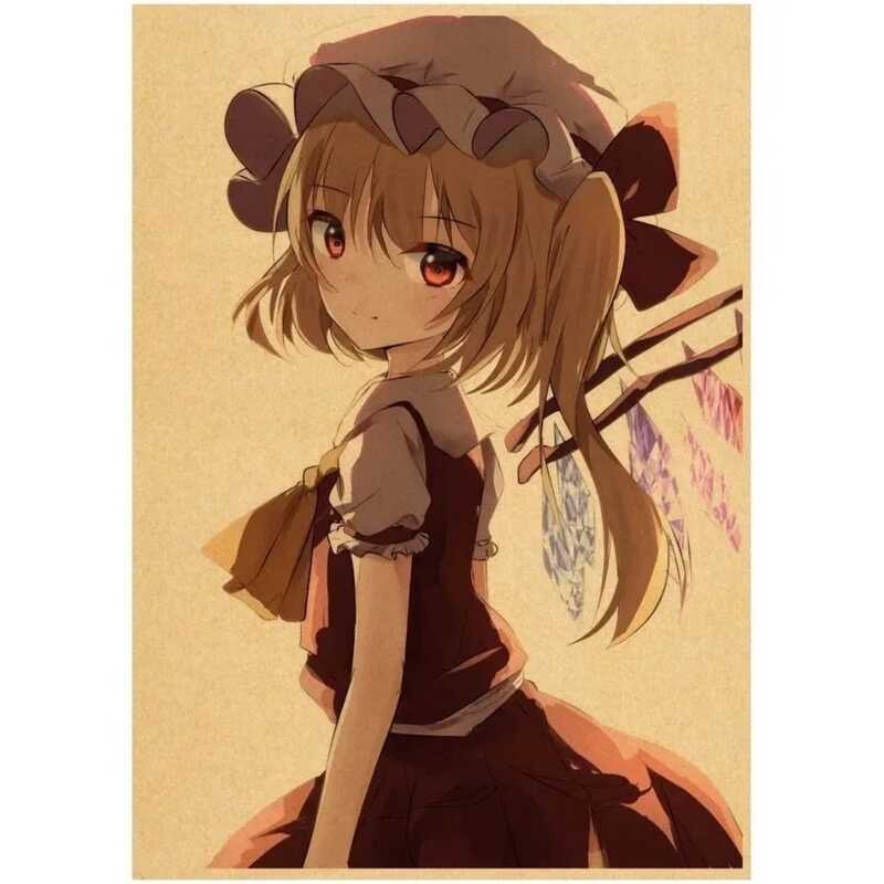 Cute Retro Game Touhou Project Poster Printed Canvas Anime Girl ...