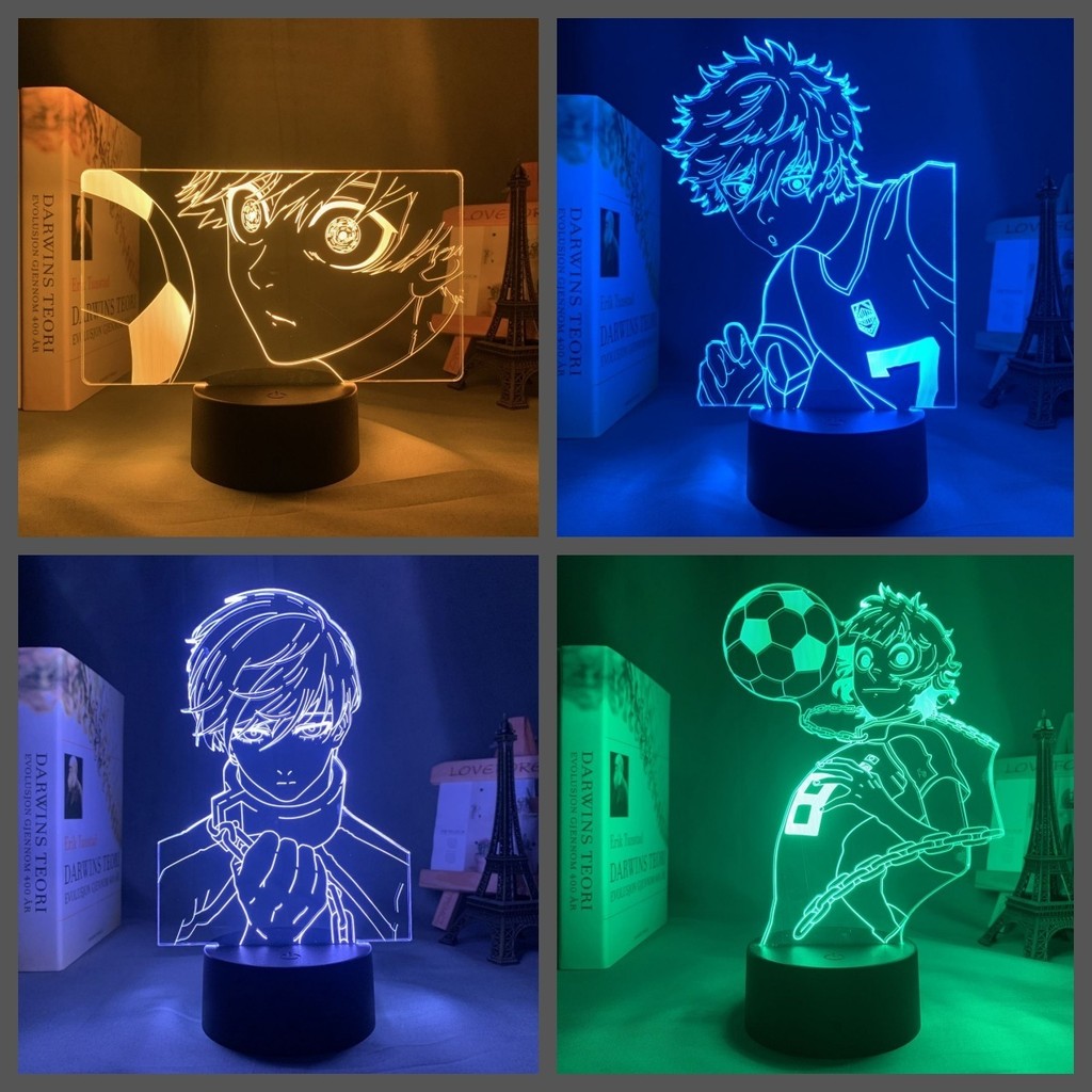 Blue Lock LED Lamp Yoichi Isagi Seishiro Nagi Figure Night Light ...
