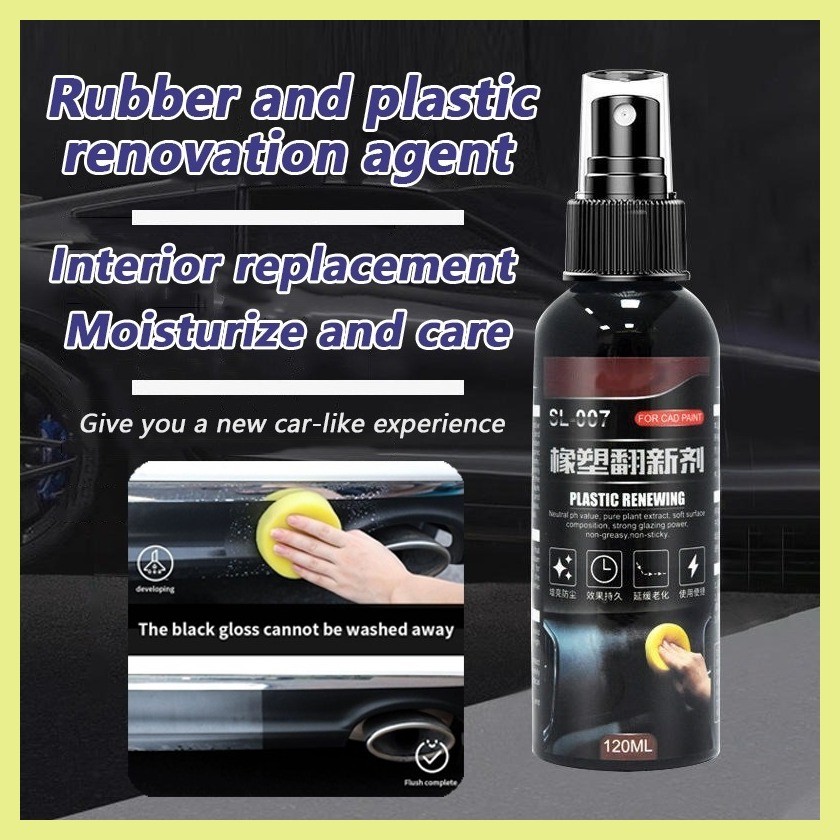 WOW Car Plastic Restorer Back To Black Gloss Cleaning Auto Polish ...