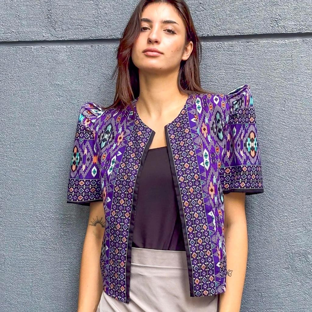 ZIYA Luna Top Printed Cotton Asean Inspired | Shopee Philippines