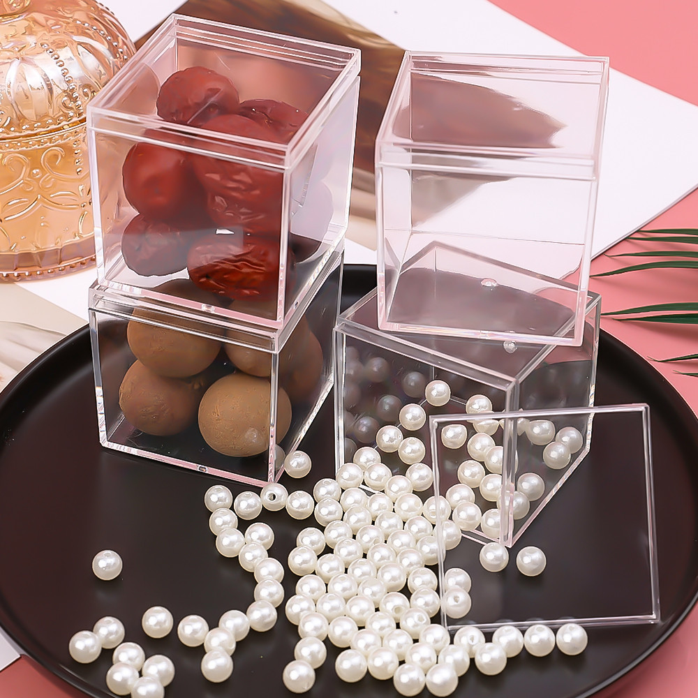 Transparent Plastic Square Acrylic Candy Box - Chocolate Cake Dessert ...