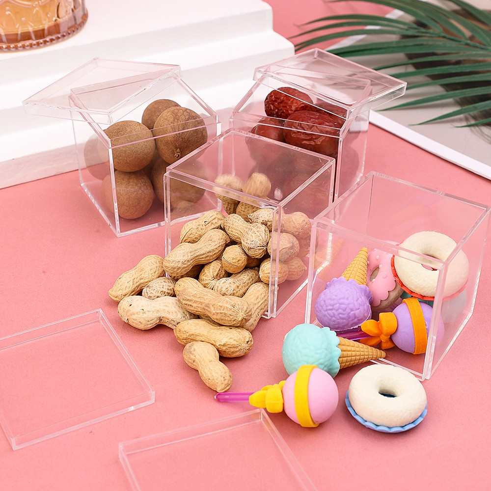 Transparent Plastic Square Acrylic Candy Box - Chocolate Cake Dessert ...