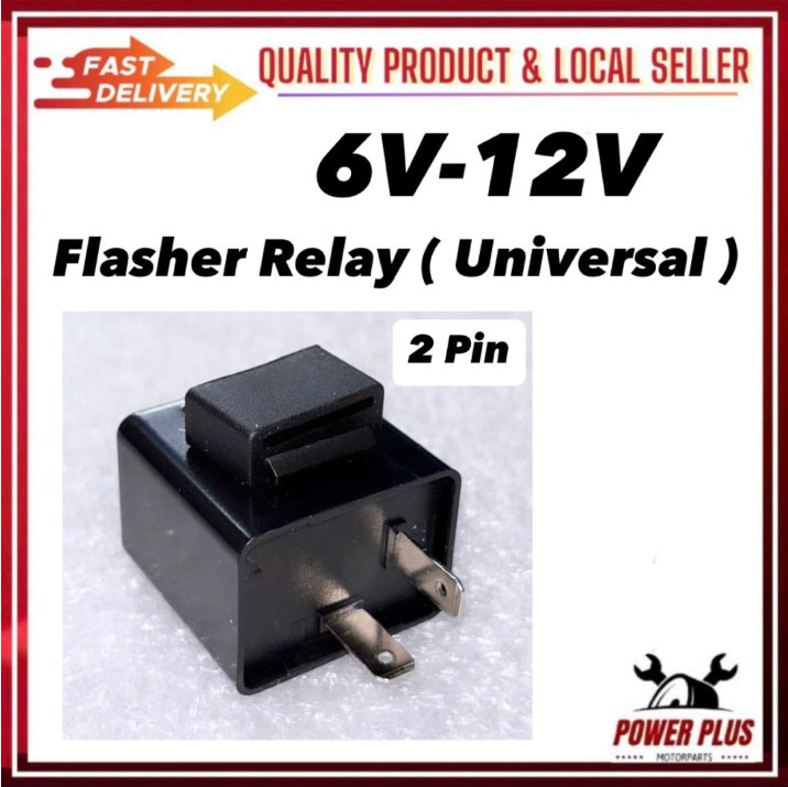 ( 2 Pin ) Universal 6V-12V Flasher Relay Double Signal Adjuster ...