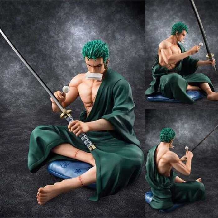 One Piece Anime 17cm Roronoa Zoro Sitting Ver. 1/8 Manga Statue PVC ...