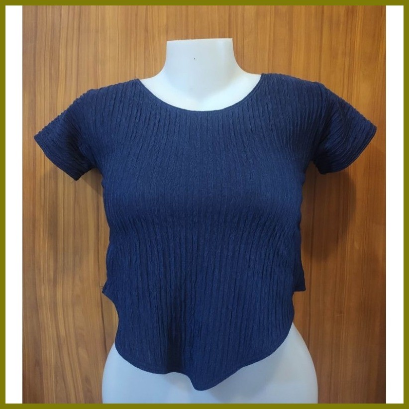 ↑ ♠ NEW ELLAINE BARK CREPE CROP TOP ROUND NECK/WOMENS CLOTHING/ FIT TO ...