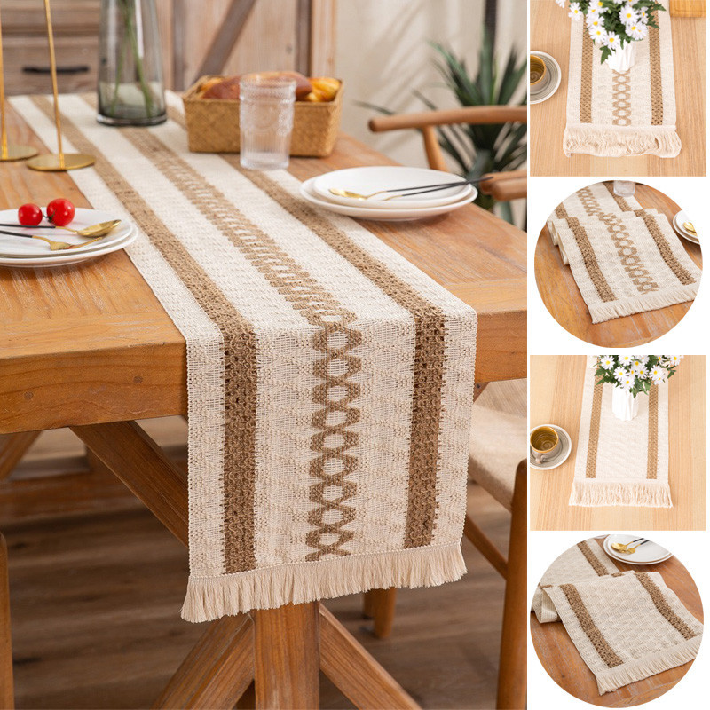 Table Runner Cotton and Linen Material Home Restaurant Tablecloth ...