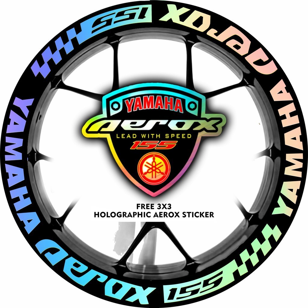 Yamaha Aerox Mags Sticker Set | Front and Rear Wheel Set with free ...