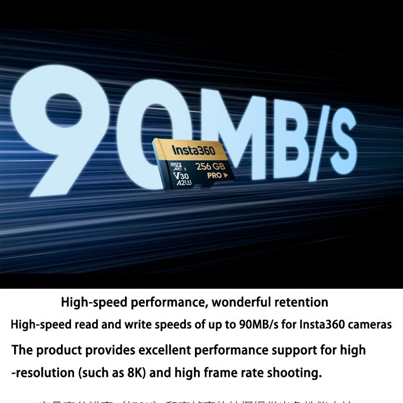 【Original】Insta360 mini SD 256 GB / 512 GB memory card, read and write ...